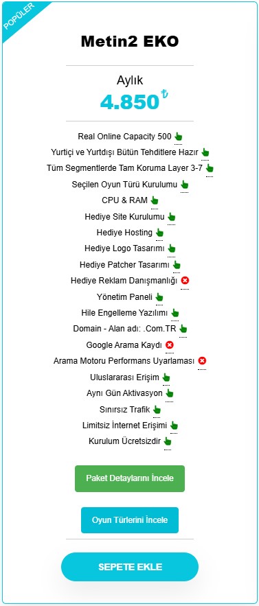 Metin2 EKO Paket | KroNiqS Oyun Türleri